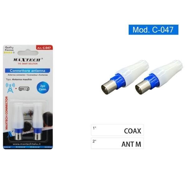 Connecteur d'antenne - TRADE SHOP - C-047 - Jeu de 2 pièces - Mâle vers coaxial - 2 ans de ...