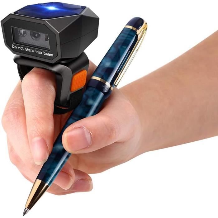2D Finger Ring Barcode Scanner, Mini Wearable 3-In-1 Usb Wired & 2.4G ...