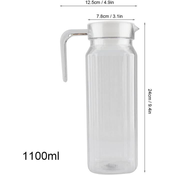 Carafe À Eau Avec Couvercle Rabattable Et Poignée, 4 Tailles De Pichets ...