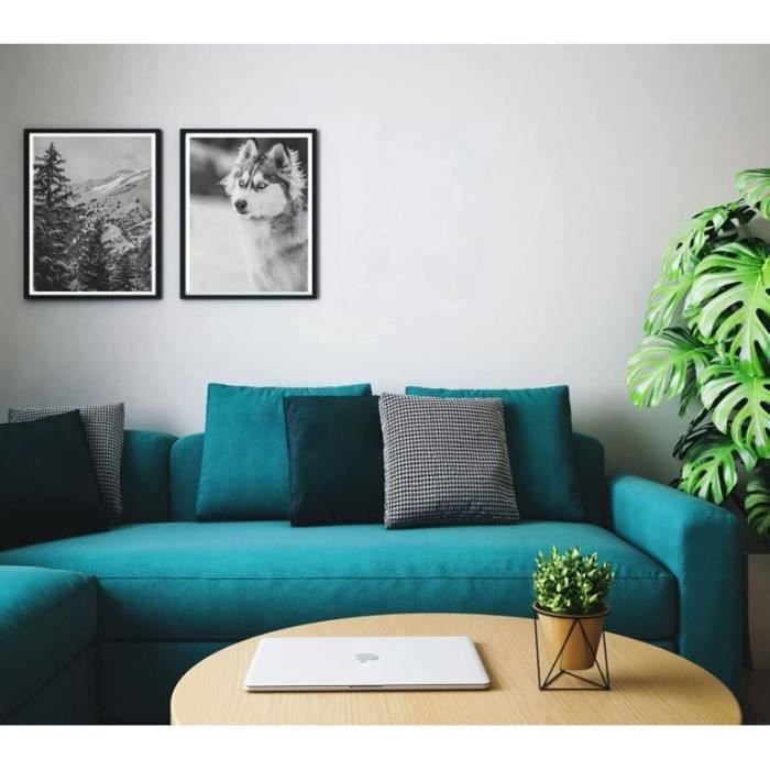 Posterset Set De 2 Affiches Sur Toile Noir-blanc – Paysage D'hiver ...