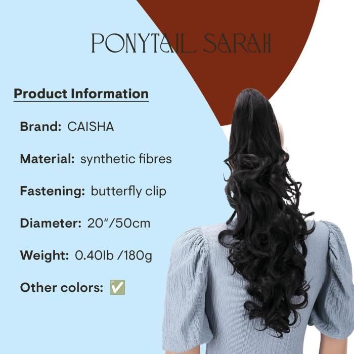 50Cm Postiche Natte Queue De Cheval Extensions De Cheveux Volumineux ...