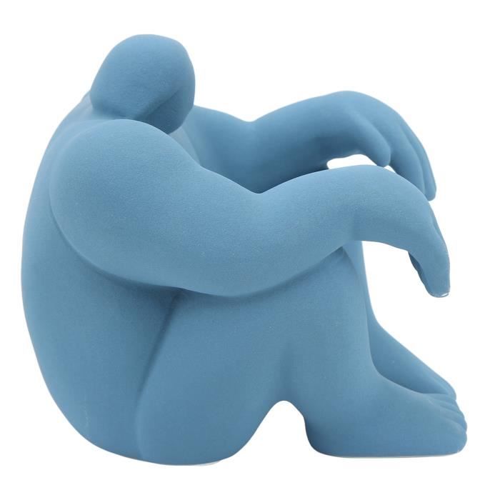 Abstract Figure Statue Minimalist Design Well Made Blue Simple Modern ...