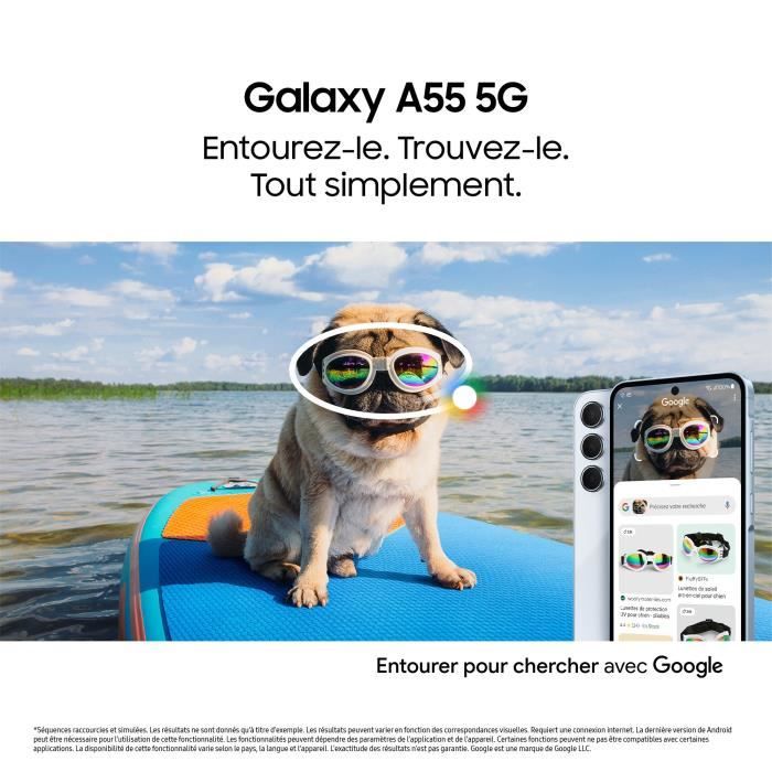 Samsung Galaxy A55 Smartphone 128 Go 5G Bleu - Cdiscount Téléphonie