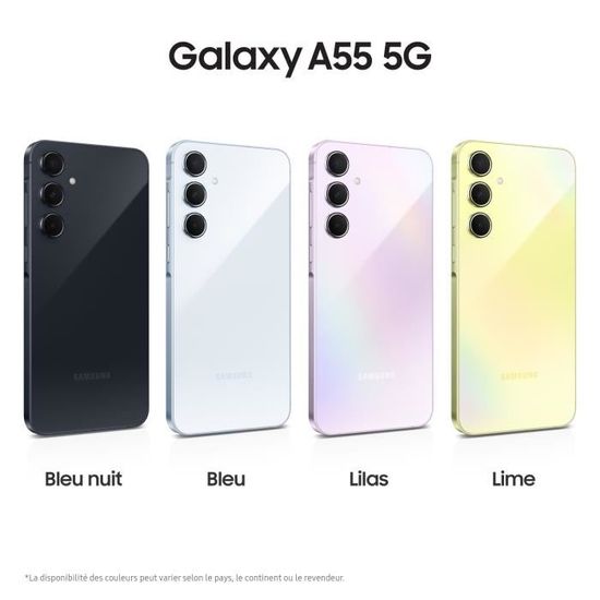 Smartphone Samsung Galaxy A55 5G 128Go Bleu Ciel - Cdiscount Téléphonie
