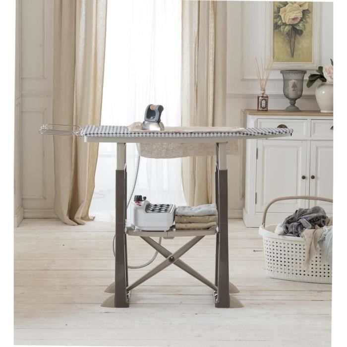 Table à repasser à roulettes design ergonomique pliable LODGE en acier ...