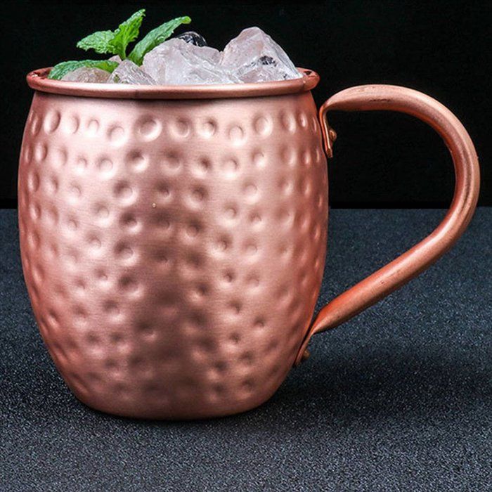 2X 530ML 100% Pur Cuivre Tasse Moscou Mule Tasse Tambour Tasse Cocktail ...