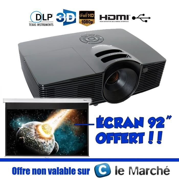 OPTOMA HD139x Vidéoprojecteur + écran 92" OFFERT - Cdiscount TV Son Photo
