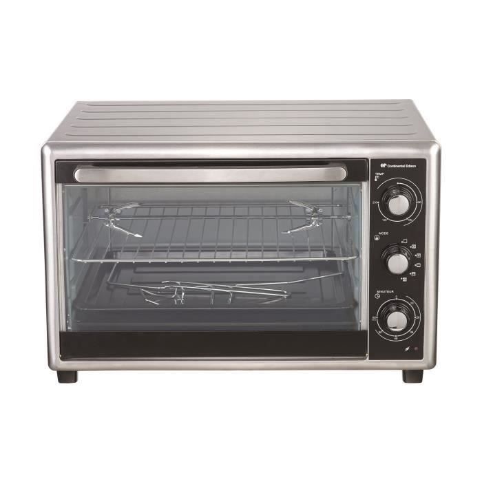 CONTINENTAL EDISON CEMF53BS - Mini four grill - 53 L - Convection naturelle - 2200 W - Inox et ...