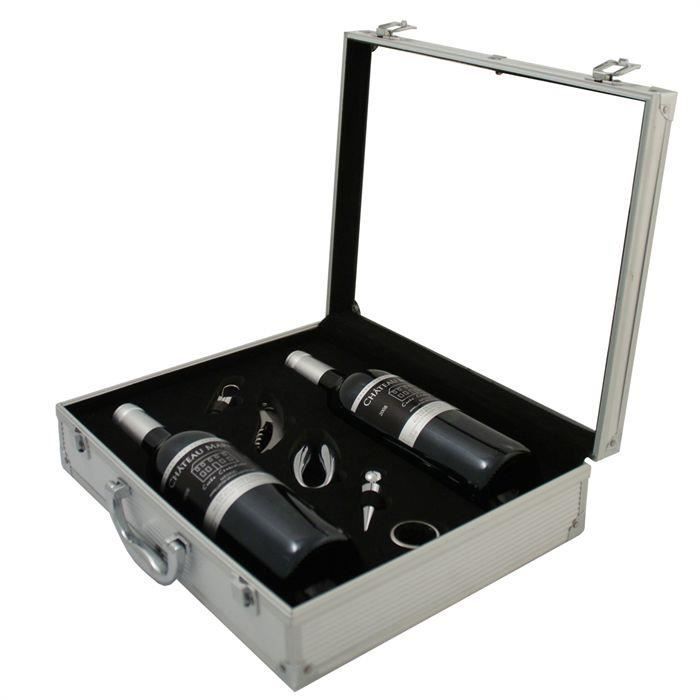 Malette Design Vin et accessoires Sommelier - La cave Cdiscount