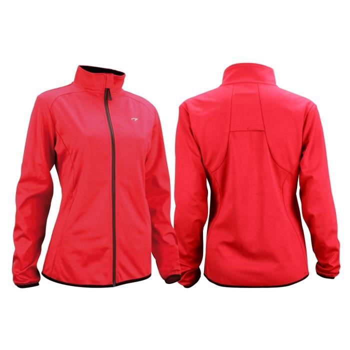 AVENTO Softshell Ajustée - Femme - Rouge - Cdiscount Sport