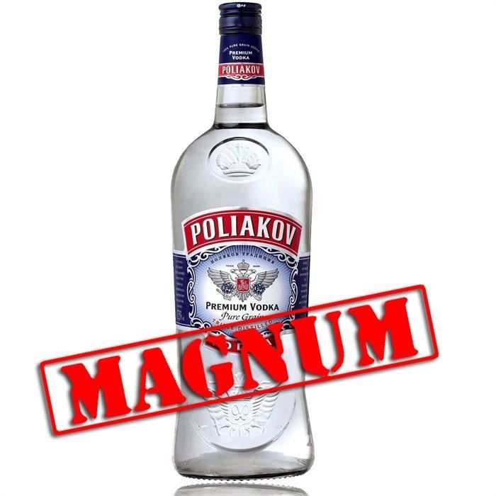 Magnum Vodka Poliakov - Vodka Russe - 37,5%vol - 150cl - La cave Cdiscount