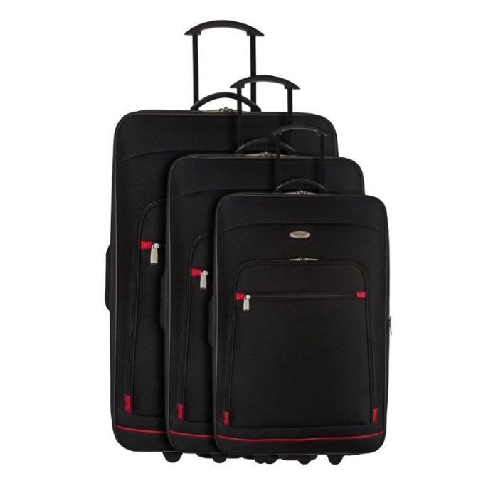TRAVEL ONE Set de 3 valises trolley 2 roues