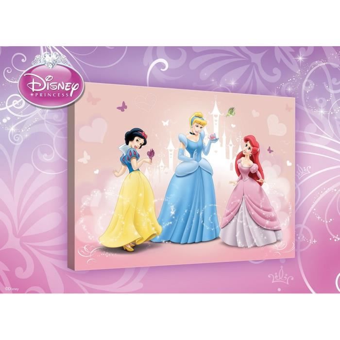 DISNEY PRINCESSES Tableau déco sur toile enfant 100x75cm - Cdiscount Maison