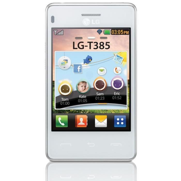 LG T385 Wi-Fi Blanc - Cdiscount Téléphonie
