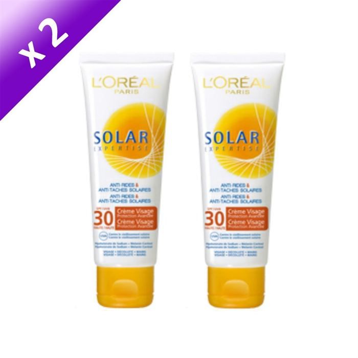 Solar Expertise Crème Active Anti-rides IP 30 x2 - Cdiscount Au quotidien