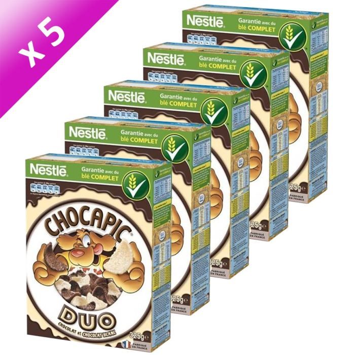 CHOCAPIC DUO Céréales 325g (x5) - Cdiscount Au quotidien
