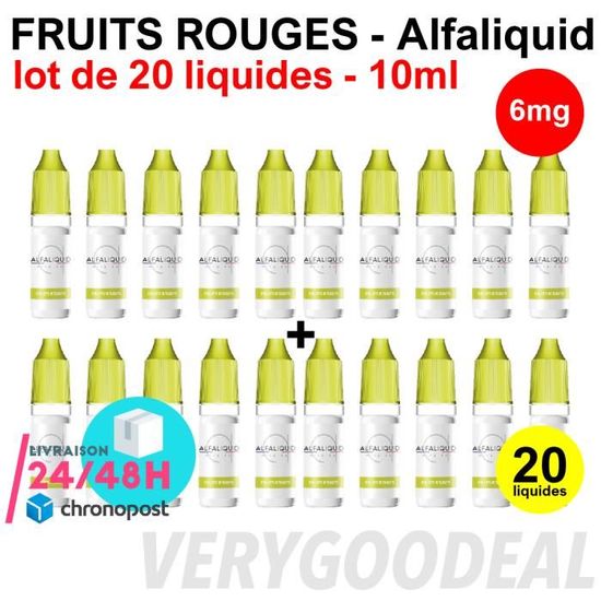 Eliquid FRUIT ROUGE 6mg lot de 20 liquides ALFALIQUID - Cdiscount Au ...