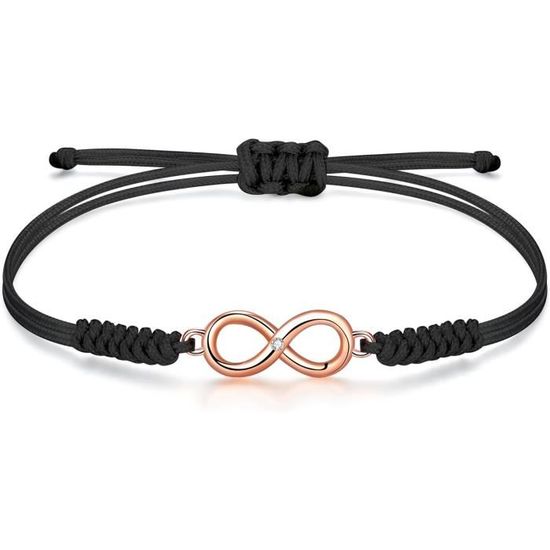 Bracelet Corde Pour Femme - JENDEAR SHINE - Infini-noir - Bracelets ...