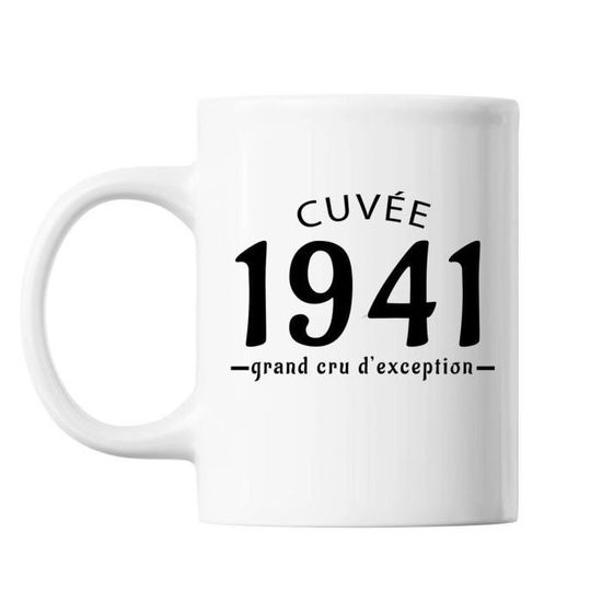 Mug 1941 Cuvée 80 ans Tasse Cadeau Personnalisé - Cdiscount Maison