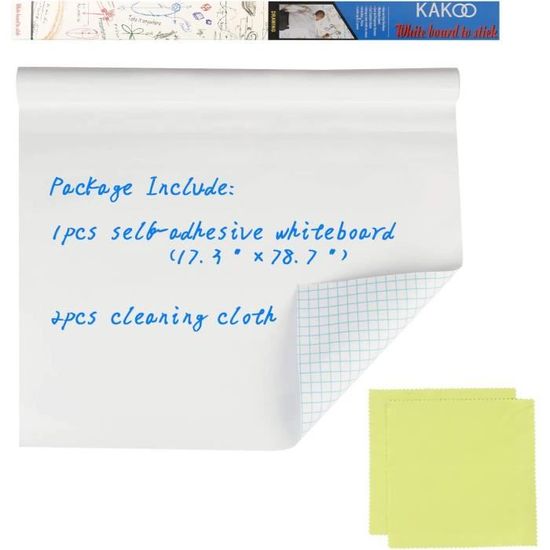 Tableau Blanc Adhésif,Tableau Autocollant Blanc Effaçable Rouleau ...