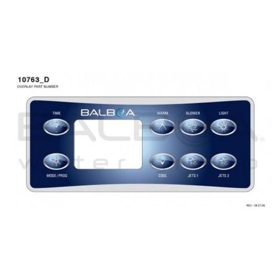 Balboa VL801D -Clavier de commande pour spa - Choix de la membrane VL801D - Timer / Mode,Prog ...