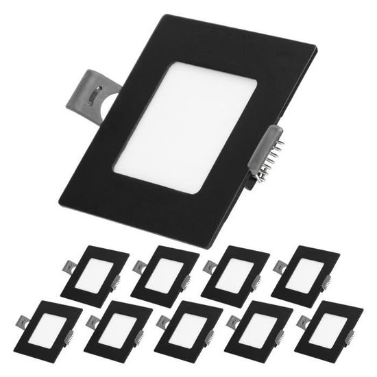Ecd Germany 10x Led Panel Spot Encastrable 3w Remplace 25w Halogène