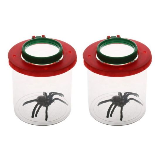 2X Boite Loupe Observation Insectes Spectateur Lentille Grossissement ...