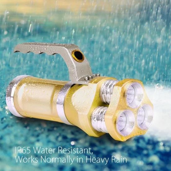 LAMPE ELECTRIQUE Rechargeable LED Searchlight Tactical Flashlight 3T6 ...