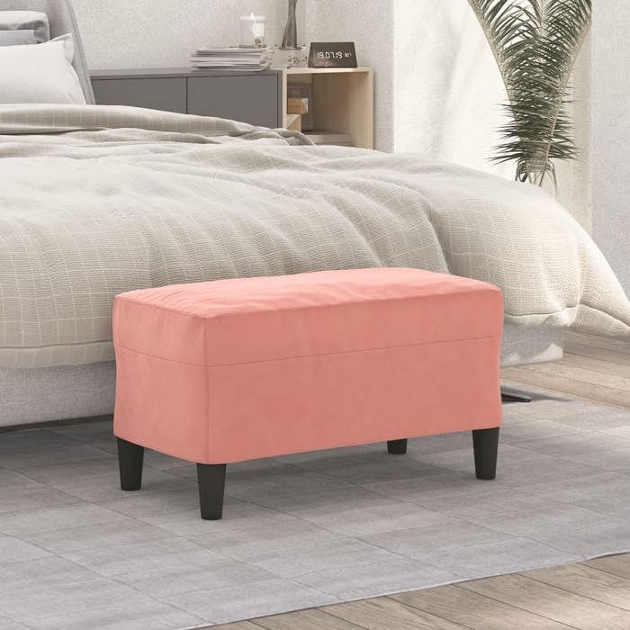 Luxueux Best* Banc Rose 70x35x41cm Velours - Banc coffre salon ...