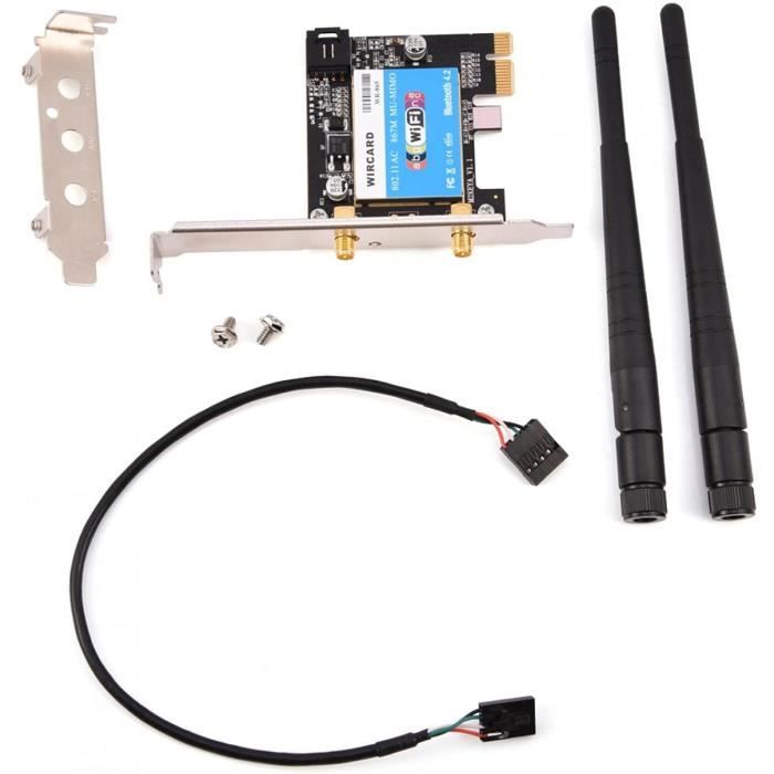 Carte WiFi pour PC, Carte WiFi sans Fil Double Bande Bluetooth 4.2 + 2 ...
