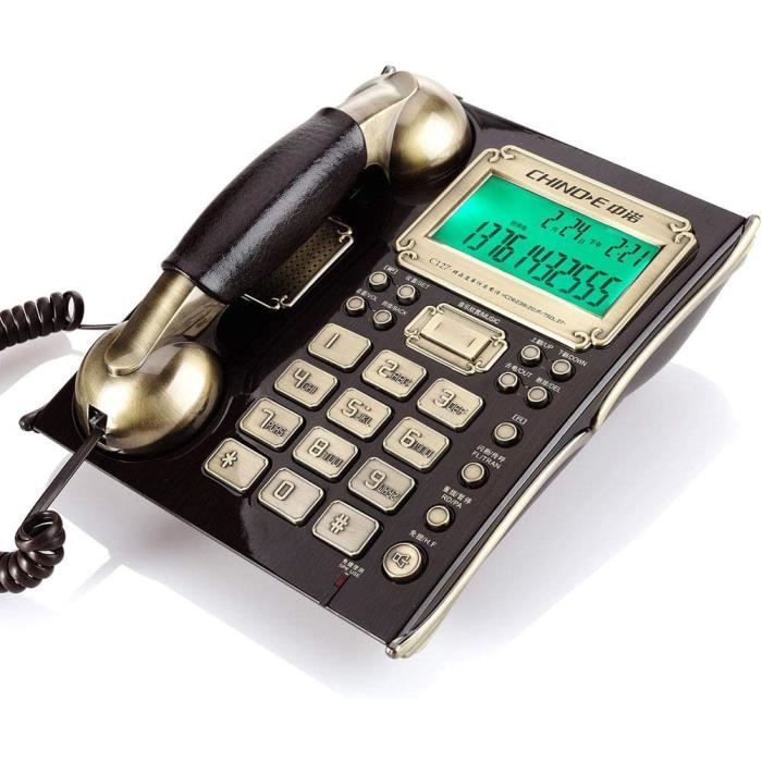 Téléphone Filaire Antique, Identification De L'Appelant, Double ...