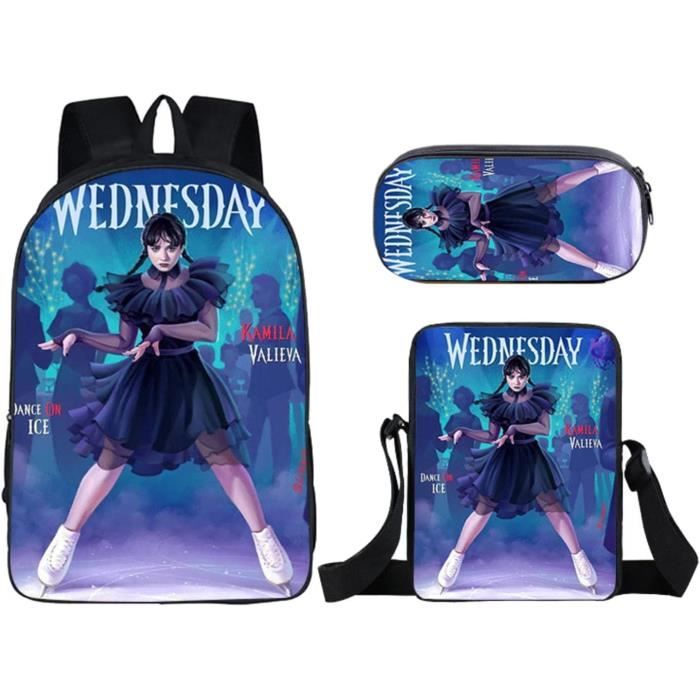 2023 Mercredi Addam Sac À Dos Pour Filles Garçons Portable Grande Capacité Sac DÉcole Avec Sac