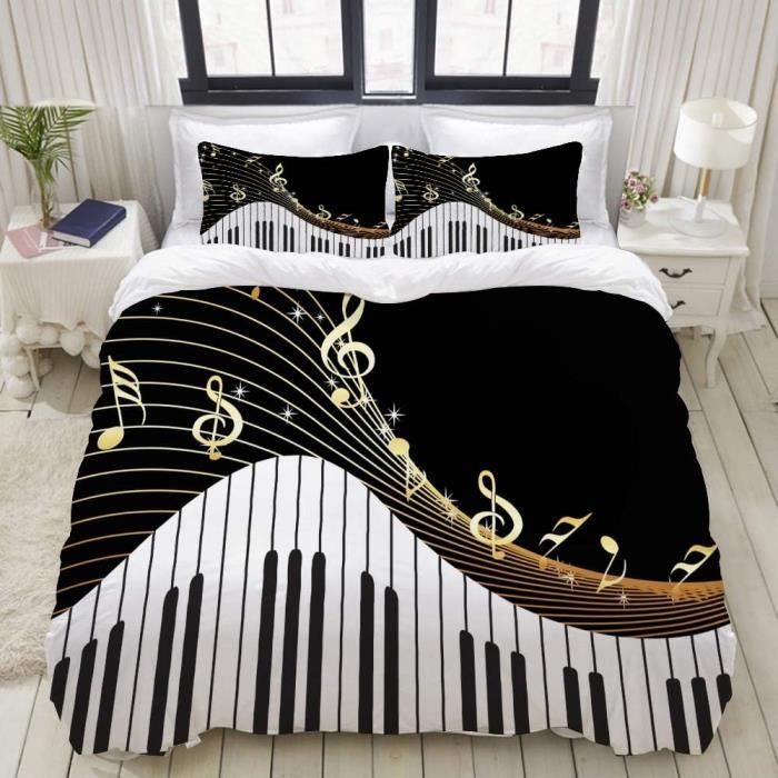 140x200cm-Parure De Lit, Housse De Couette, Illustration Note De ...