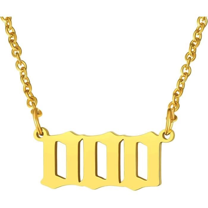 Collier Personnalisé [Chiffre D'Ange] Chaine Mumero Fille Pendentif ...