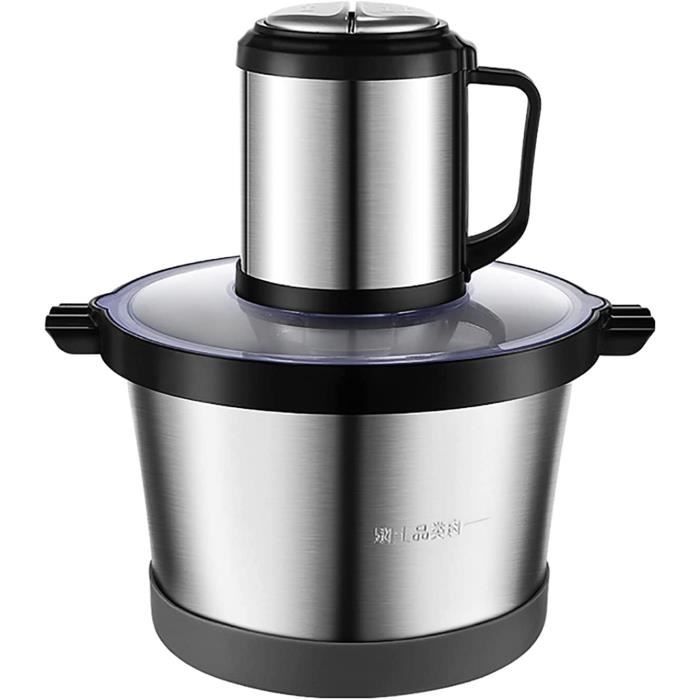 Hachoir à Viande Robot Cuisine électrique 6L en Acier Inoxydable Grande ...