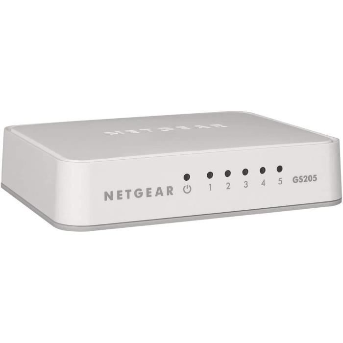 NETGEAR (GS205) Switch Ethernet 5 Ports RJ45 Gigabit (10-100-1000 ...