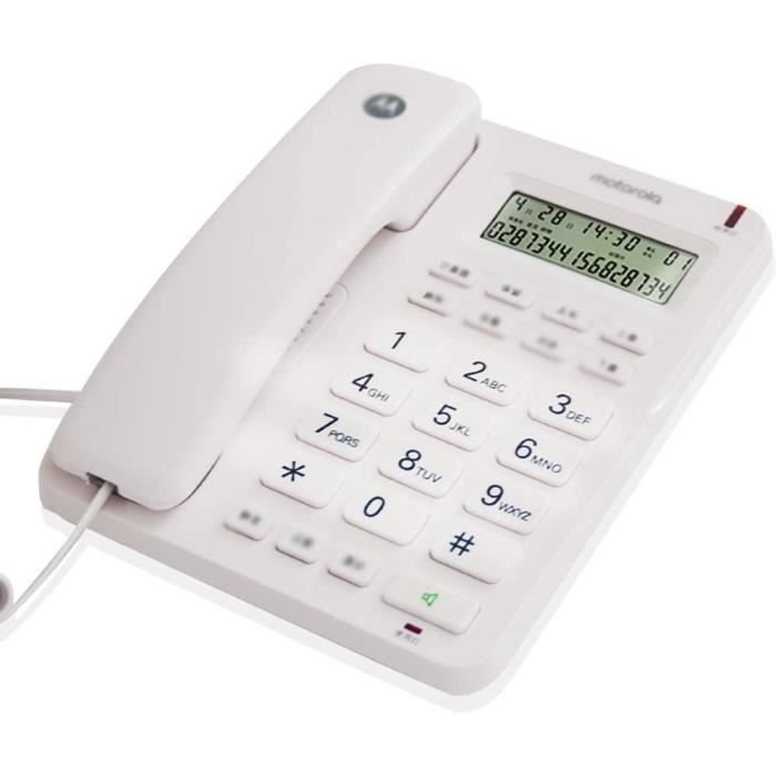 Téléphone domestique sans fil avec grand écran - Téléphones filaires ...
