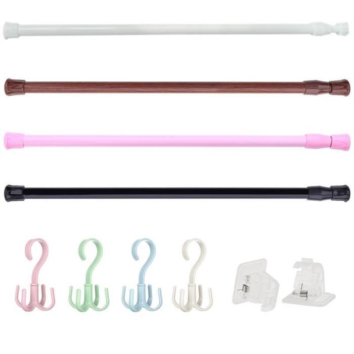 (Black 30-50cm)Crochet de barre télescopique polyvalent crochet à ...