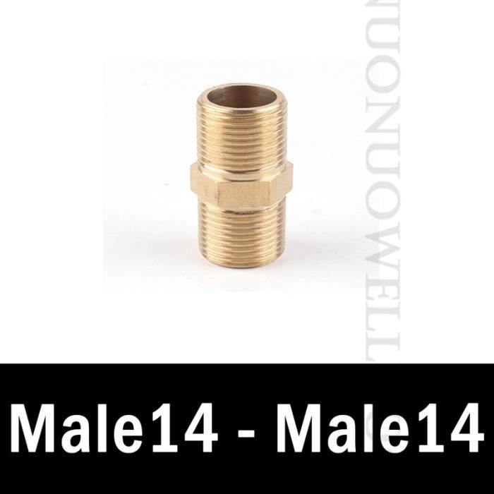 Couleur M14 à M14 Joint fileté en cuivre , adaptateur de réduction en ...