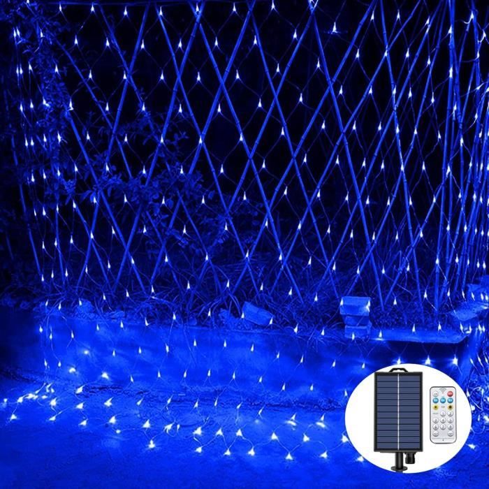 Filet Lumineux Solaire Led Avec Télécommande, 8 Modes Etanche Guirlande ...