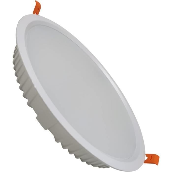 Panneau Led Encastrable Downlight Rond 225Mm 32W, Couleur Blanc Neutre ...