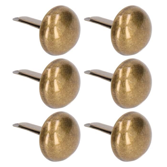 Têtes De Clous Décoratives 200 Pièces Clous De Rembourrage Bronze 0.3In ...