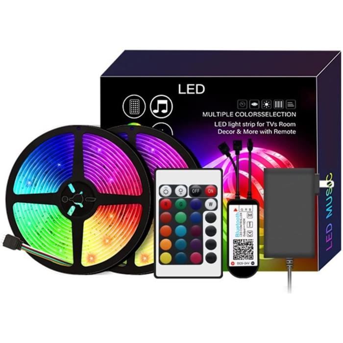 Rgb Ruban Led 10M, Bande Led Wifi Bluetooth Multicolore, Contrôlé Par ...
