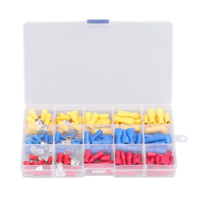 EJ.life cosse à sertir électrique 120 pièces/ensemble femelle mâle bêche connecteur cuivre PVC ...