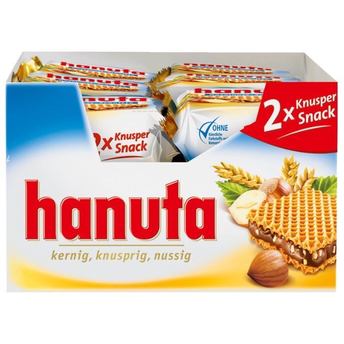 Ferrero Hanuta, barres, chocolat, 18 paquets - Cdiscount Au quotidien