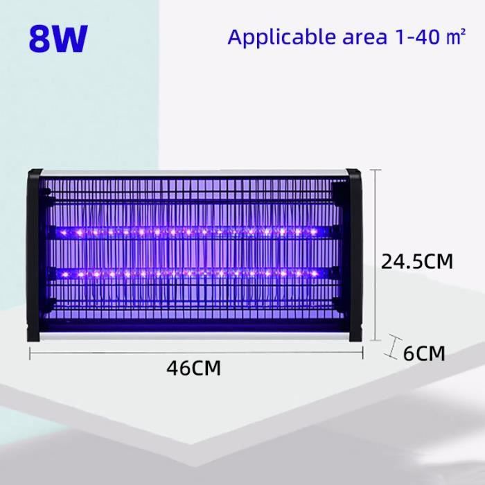 LAMPE ANTI-INSECTE,Led Light 8w 220v Lampe LED Anti-Moustiques à Choc ...