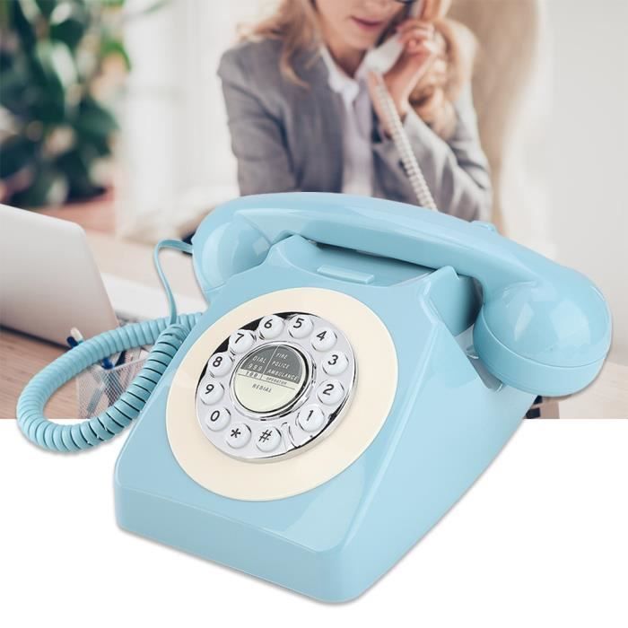 BEL-7293629034805-Téléphone fixe, MS-300 Téléphone rétro Téléphone ...