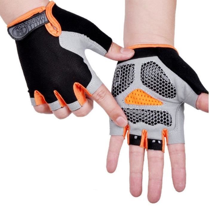 Gants Cyclisme de Vélo Eté Demi Doigt Gant Réfléchissant Gel Bicyclette ...