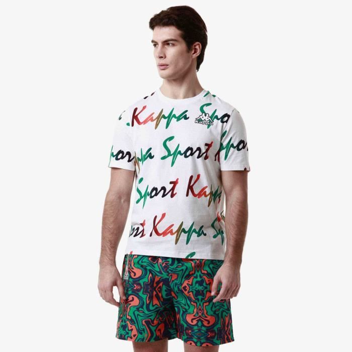 T-shirt Logo Fogro pour Homme - Blanc, bleu, orange, vert Blanc, bleu ...