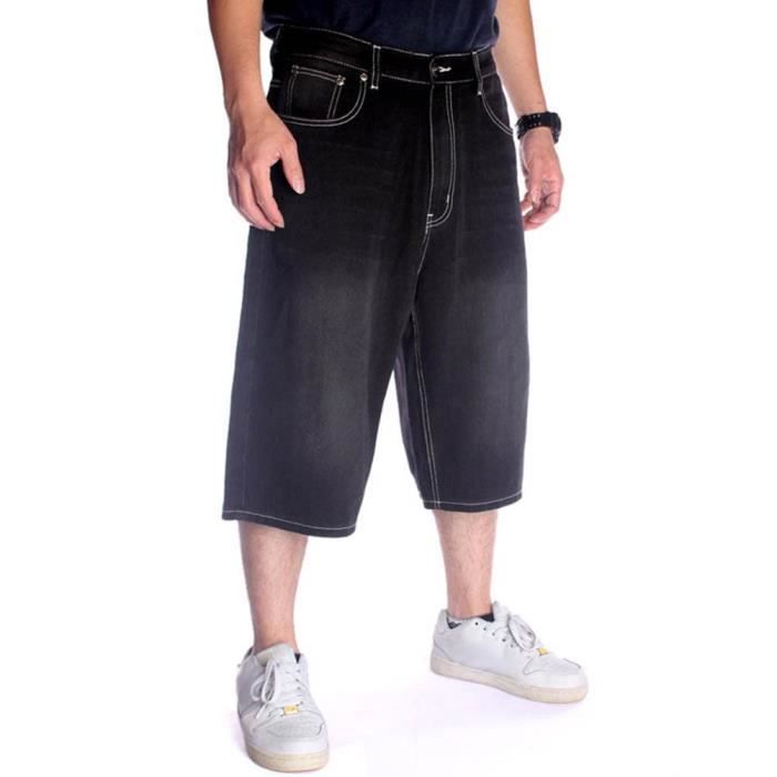 Minetom Short en Jean Hip Hop Homme Jeans Shorts Amples Garçon Hip Hop ...